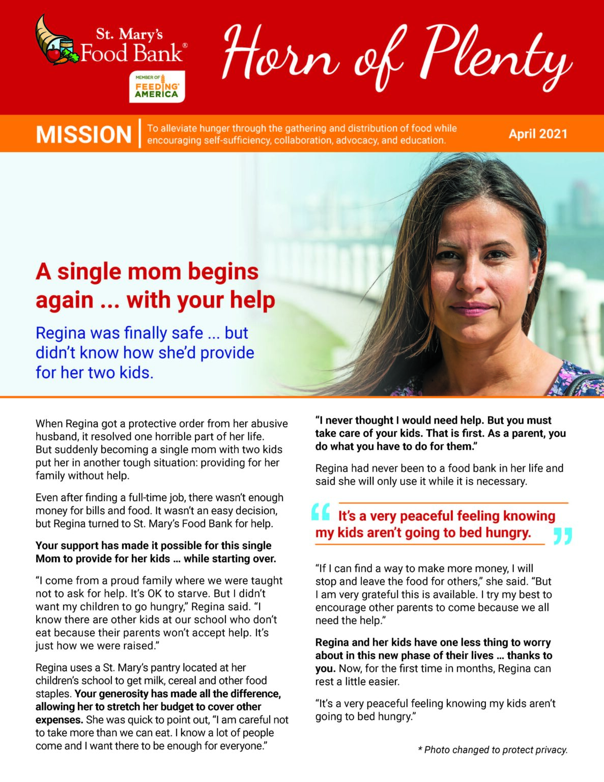 Read April’s Newsletter – St. Mary's Food Bank